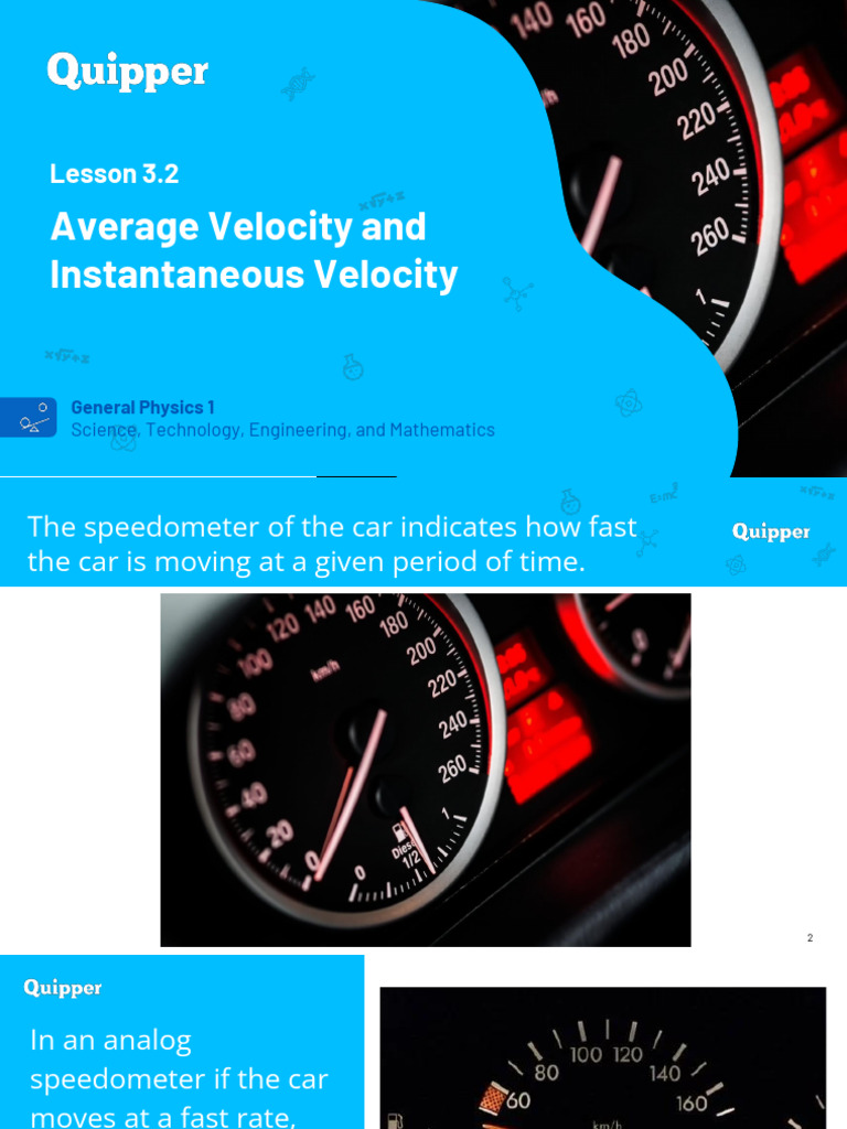 Average vs. Instantaneous Velocity Explained | PDF | Velocity | Speed