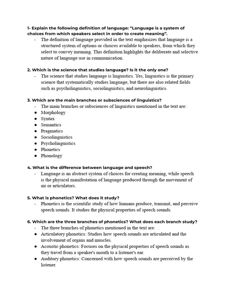 Phonetics and Phonology Unit 1 Guide | PDF | Phonology | Phonetics