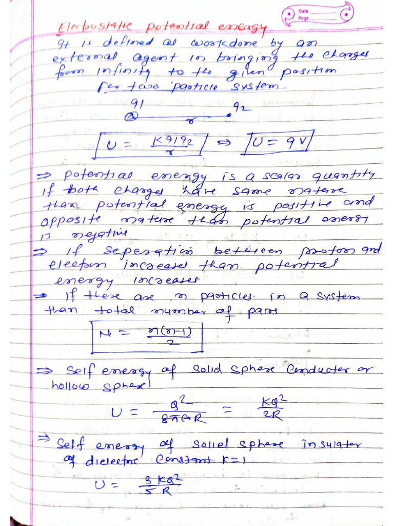 Electric Potential Energy | PDF