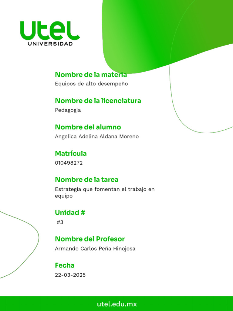 Estrategia Que Fomentan El Trabajo en Equipo SEM 03 | PDF | Liderazgo ...