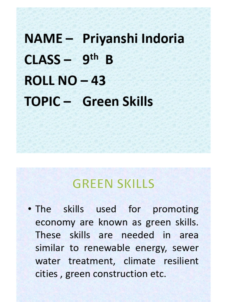 Understanding Green Skills and Ecology | PDF