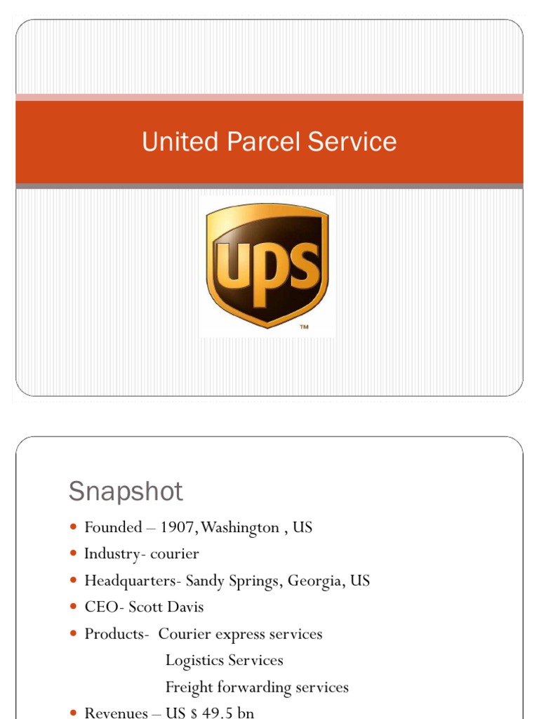 United Parcel Service Overview | PDF