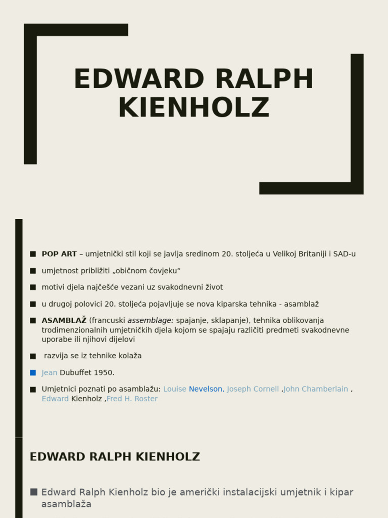 Edward Ralph Kienholz | PDF