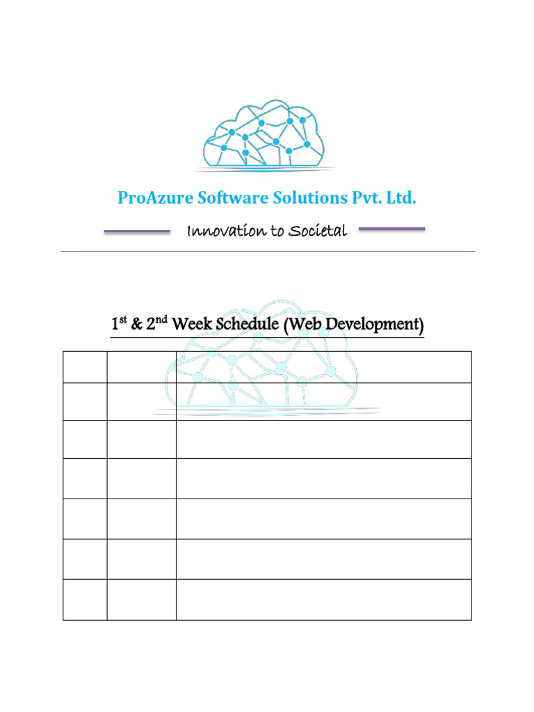 ProAzure_12 week training_Web | PDF | Java Script | Html