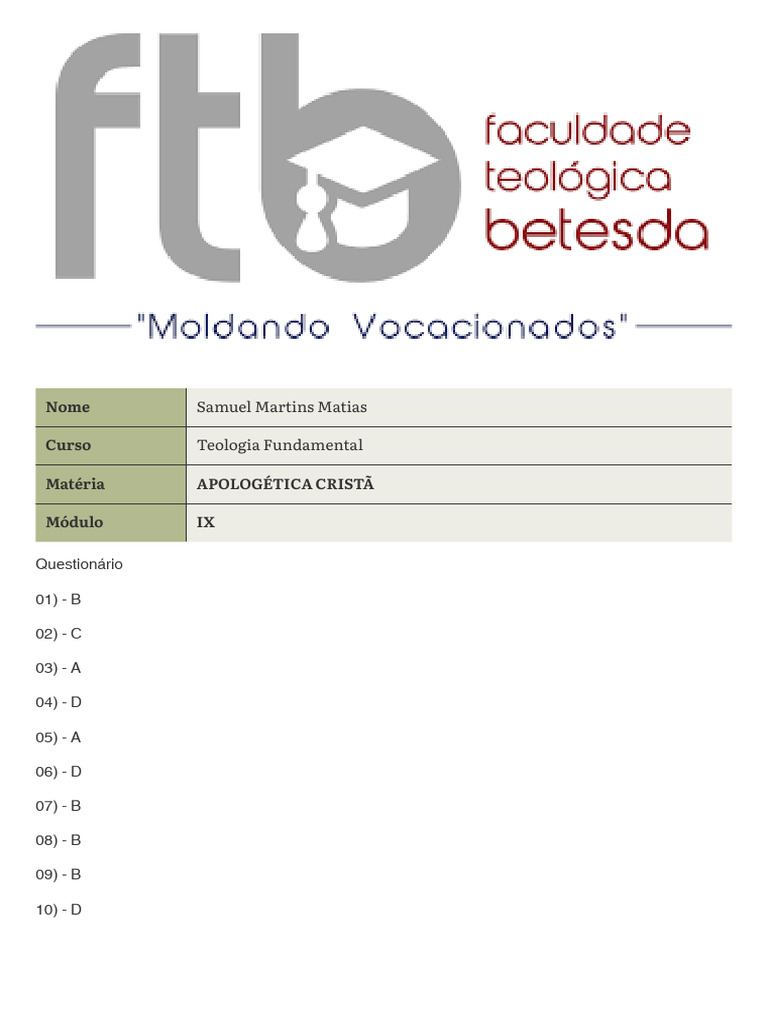MÓDULO 9 Liderança Cristã - 20250202 - 012340 - 0000 | PDF
