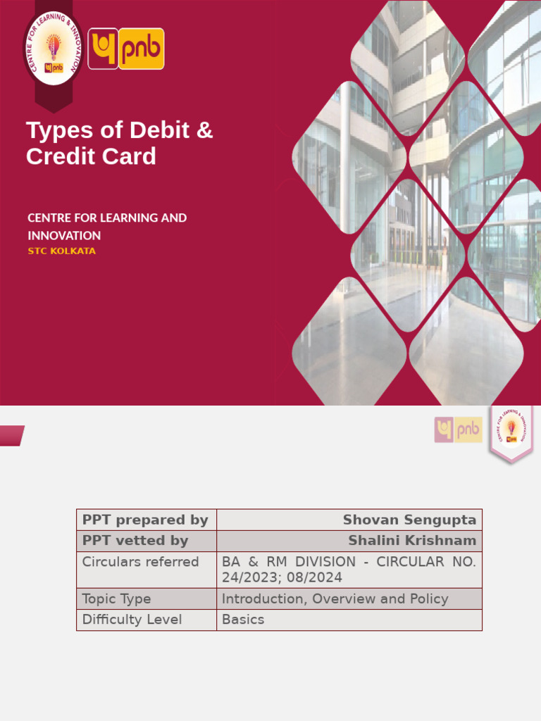 Types of Debit and Credit Card | PDF | Debit Card | Credit Card