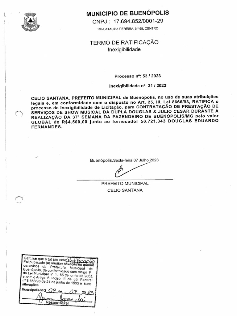 Termo de Ratificacao | PDF