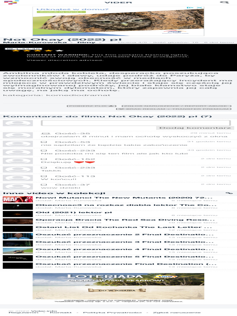 Not Okay (2022) PL (Marta-Kurowska) - Video W Vid | PDF