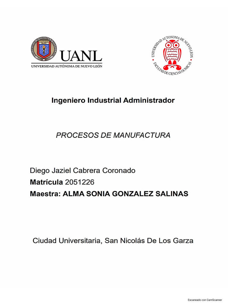 Act 6 Procesos de Manufactura | PDF