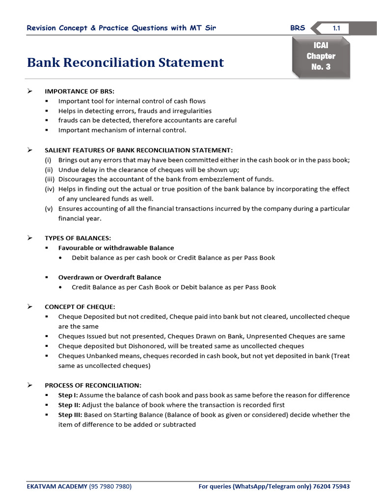 Bank Reconciliation Statement With PQ - Jan. 25 | PDF | Banks | Cheque