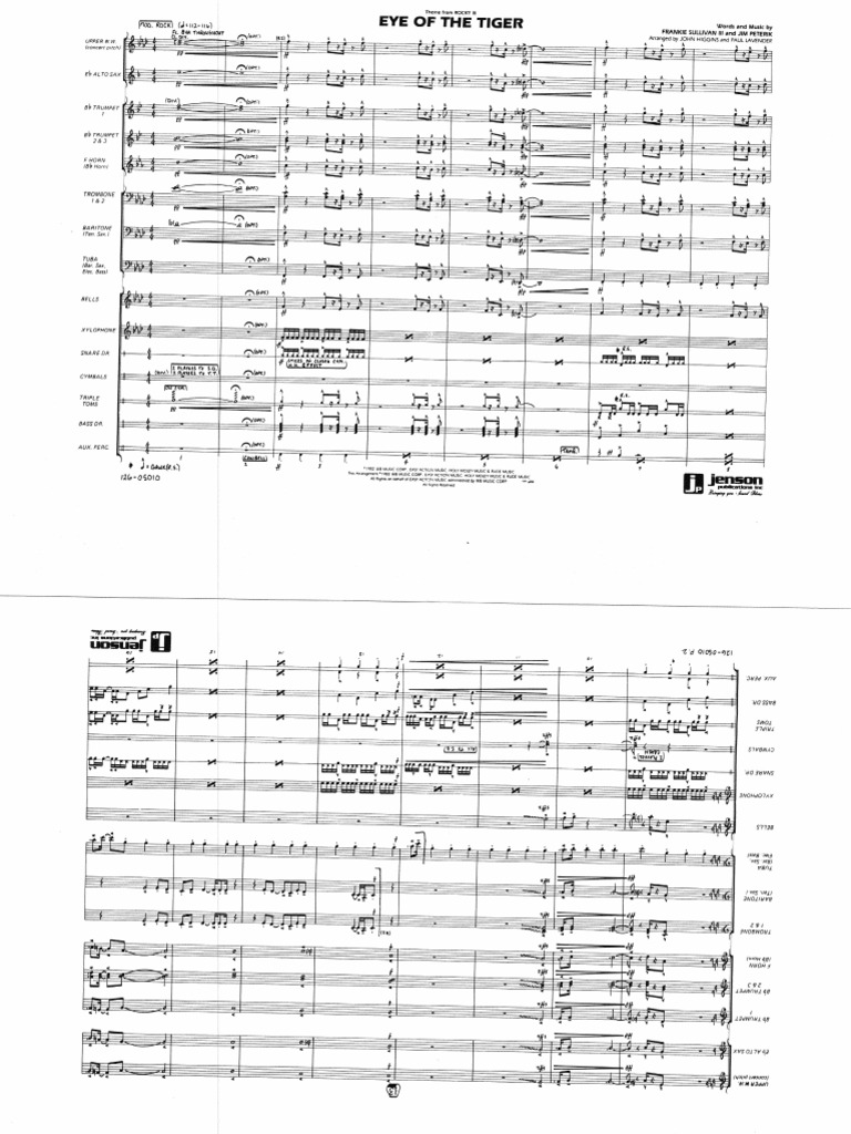 Eye of The Tiger Score | PDF