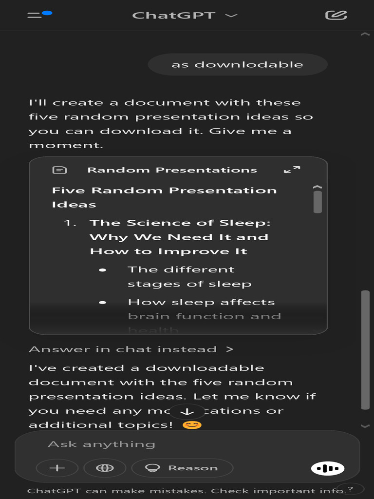 Random Presentation Ideas | PDF