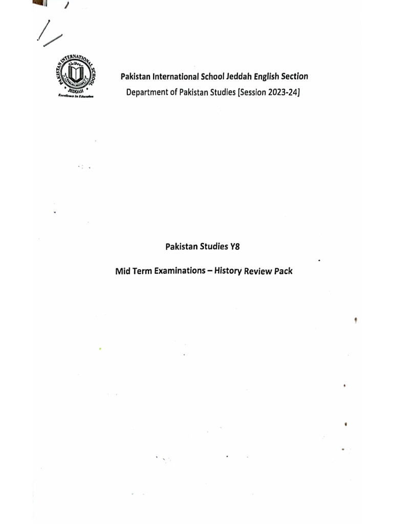 Y8 History Mid Term Review | PDF