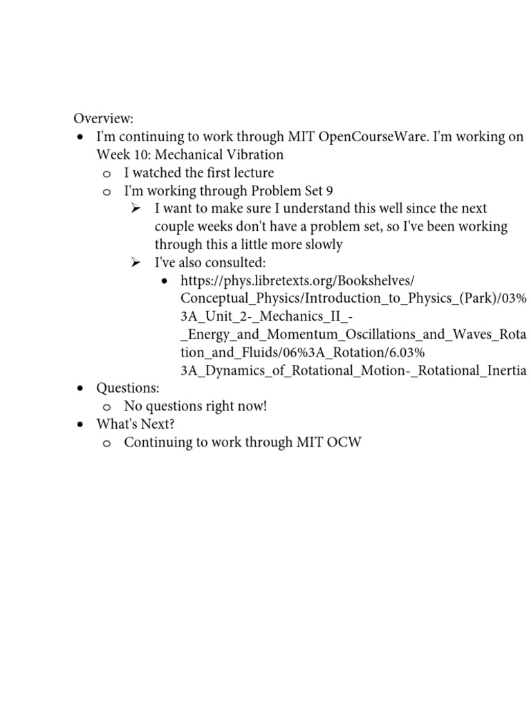 MIT OCW Engineering Dynamics Notes | PDF