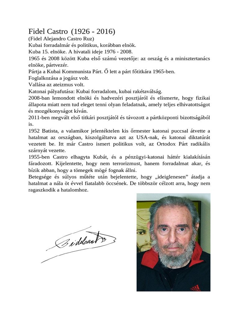 Fidel Castro És Mihail Gorbacsov | PDF
