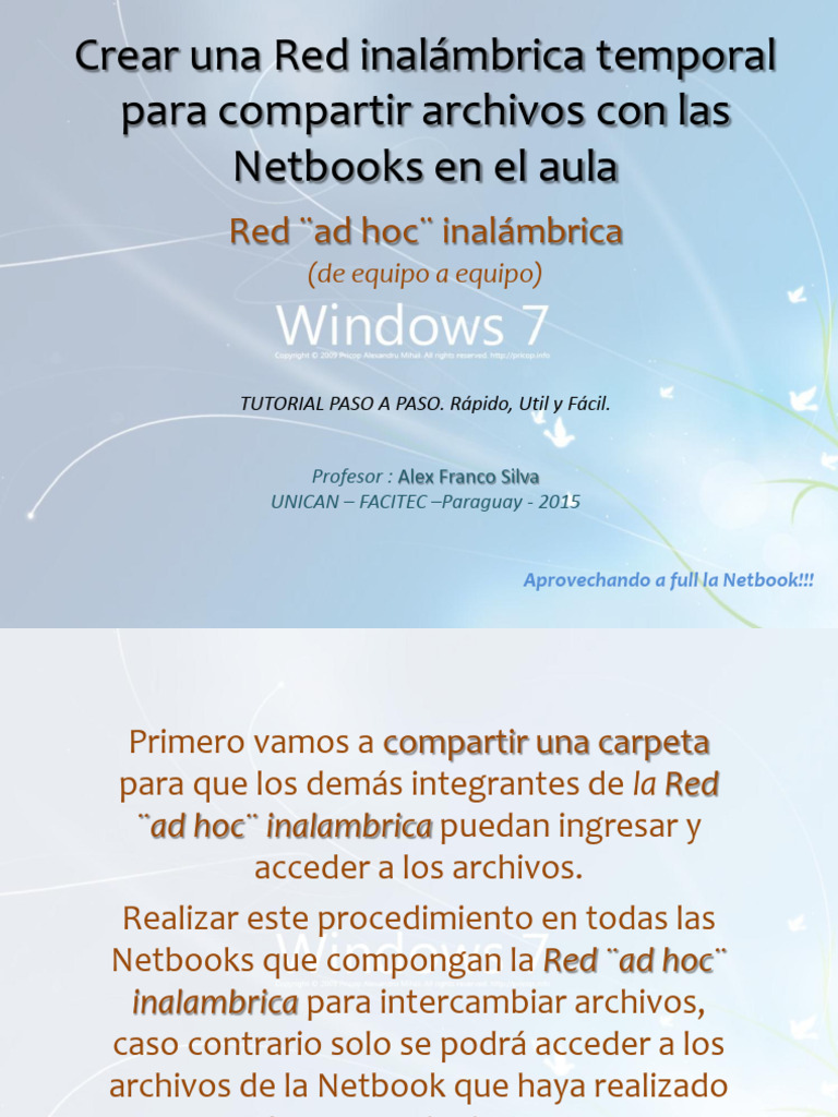 Crear Red Ad Hoc Inalámbrica Fácilmente | PDF | Archivo de computadora ...