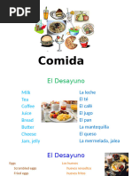 Adjetivos ' La Comida | PDF | Gusto | Alimentos
