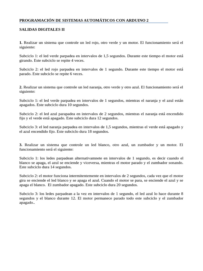 Taller Arduino 2 | PDF