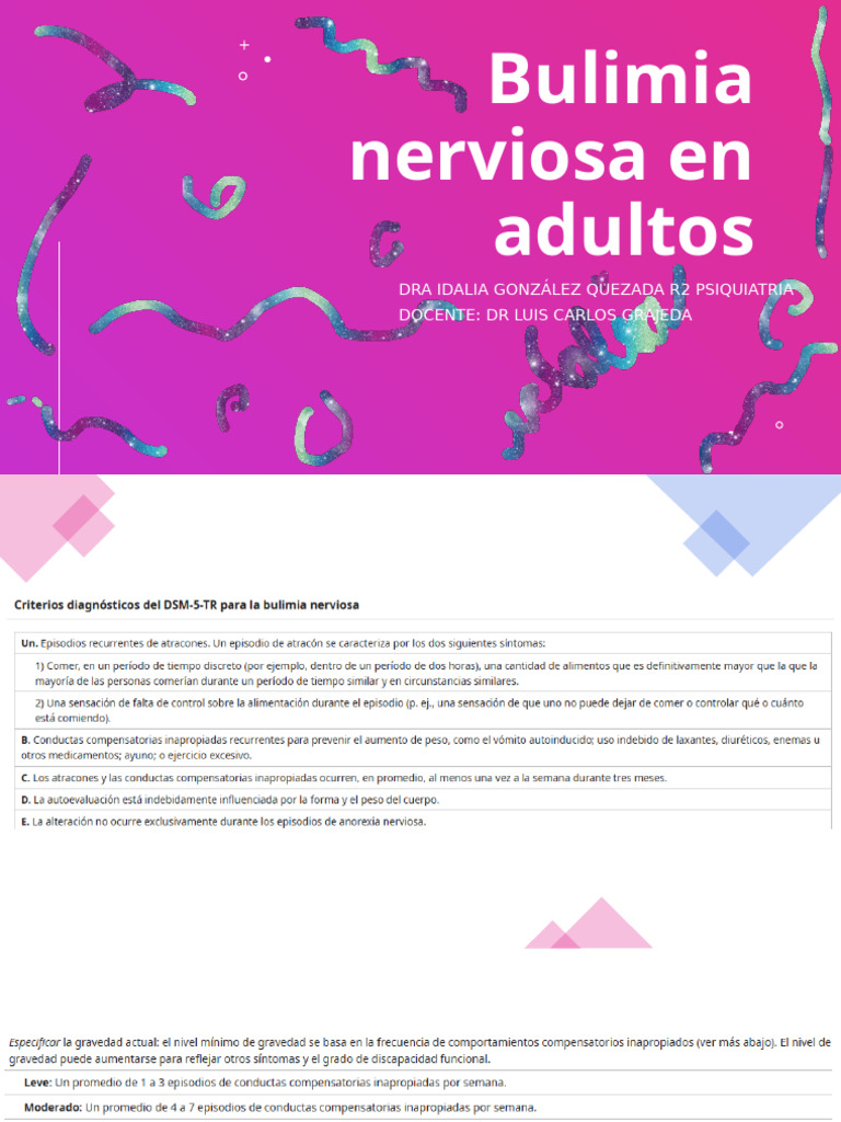 Bulimia Nerviosa en Adultos | PDF | Bulimia nerviosa | Inhibidor ...