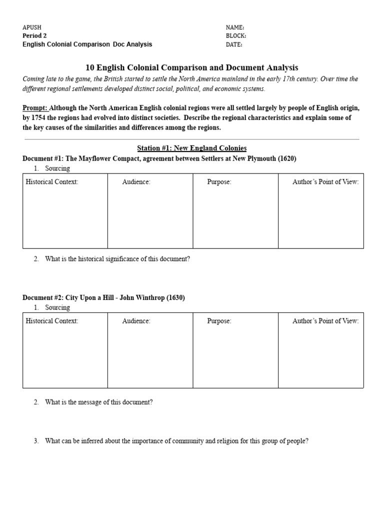 10 Colonial Stations Notetaker | PDF | Quakers | British Colonization ...