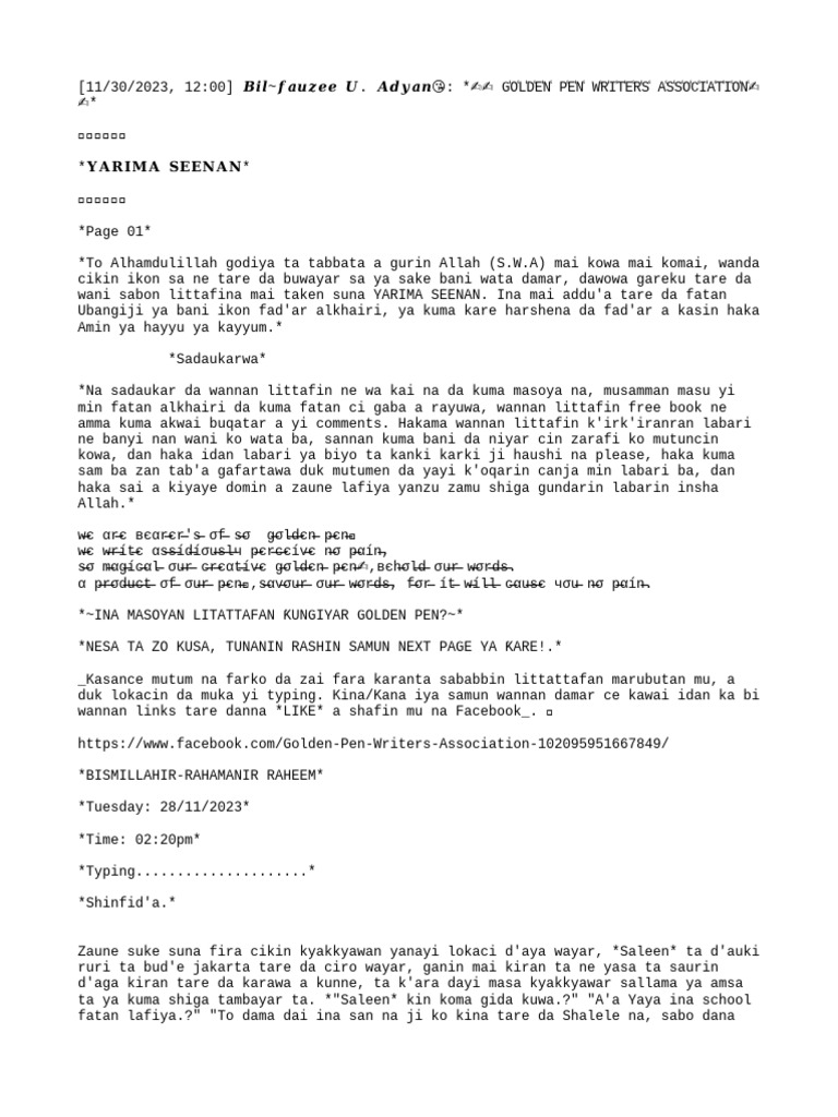 Yarima Seenan by Bil~Fauzee (1) | PDF