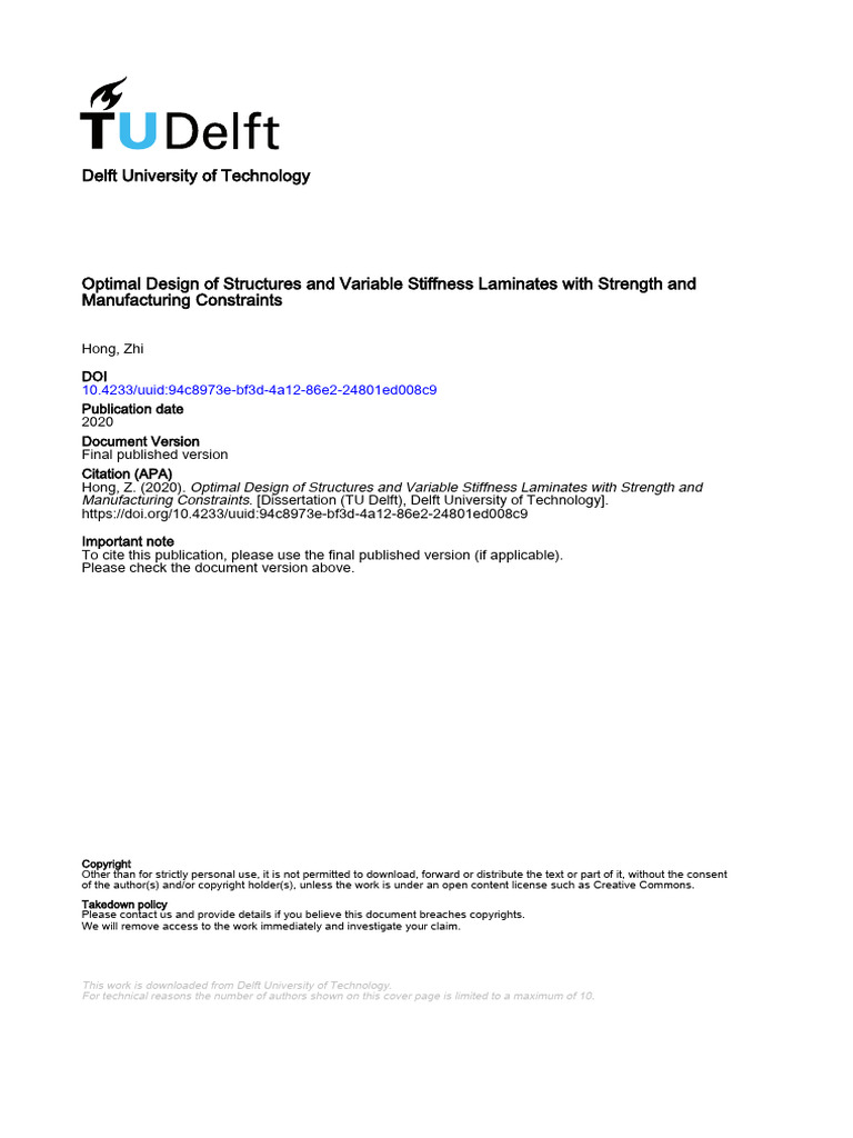Optimal Design Of Structures And Variable Pdf Composite Material
