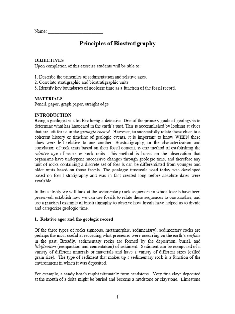 Principles of Biostratigraphy Explained | PDF | Geology | Sedimentary Rock
