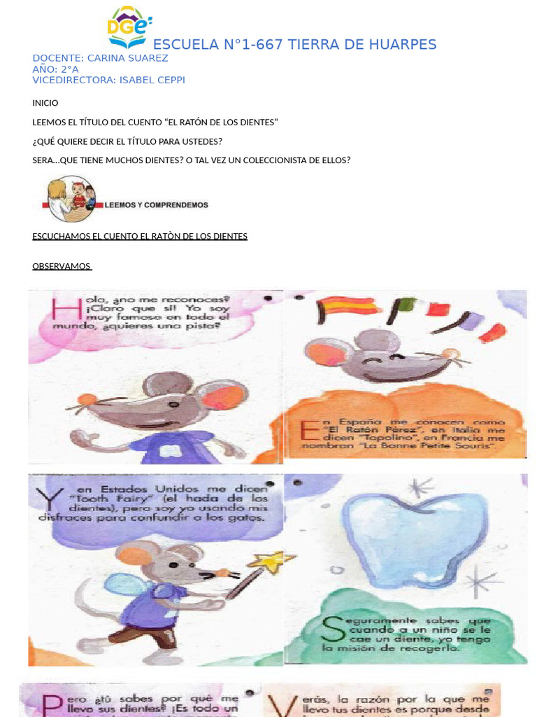 Actividades sobre el Ratón Pérez | PDF