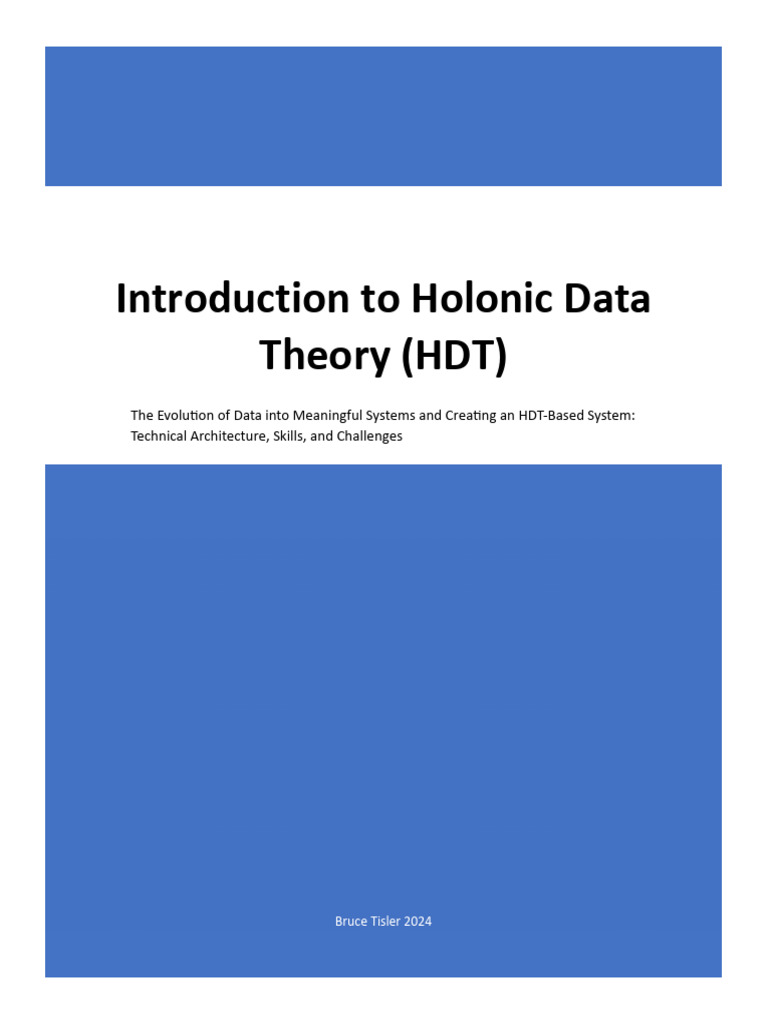 Introduction To Holonic Data Theory (HDT) Lulu6 | PDF | Databases | System
