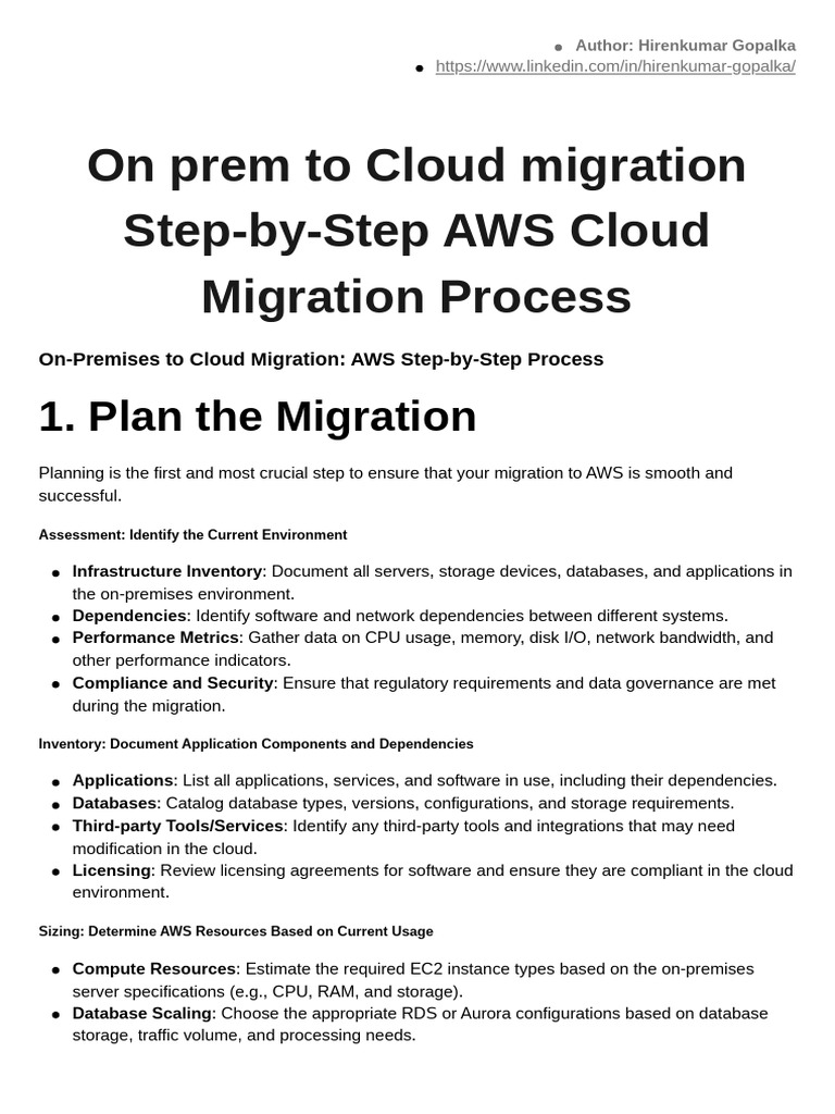 AWS Cloud Migration: Step-by-Step Guide | PDF | Active Directory | Domain Name System