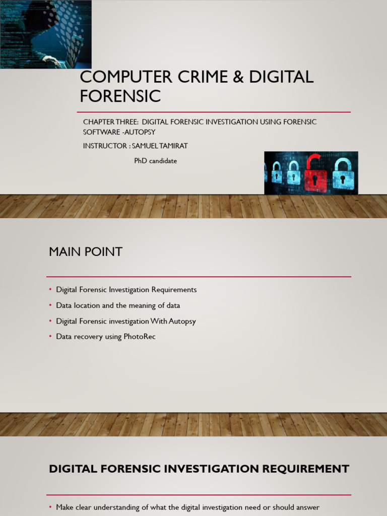 Chapter 3 Digital Forensic Investigation Using Forensic Software ...
