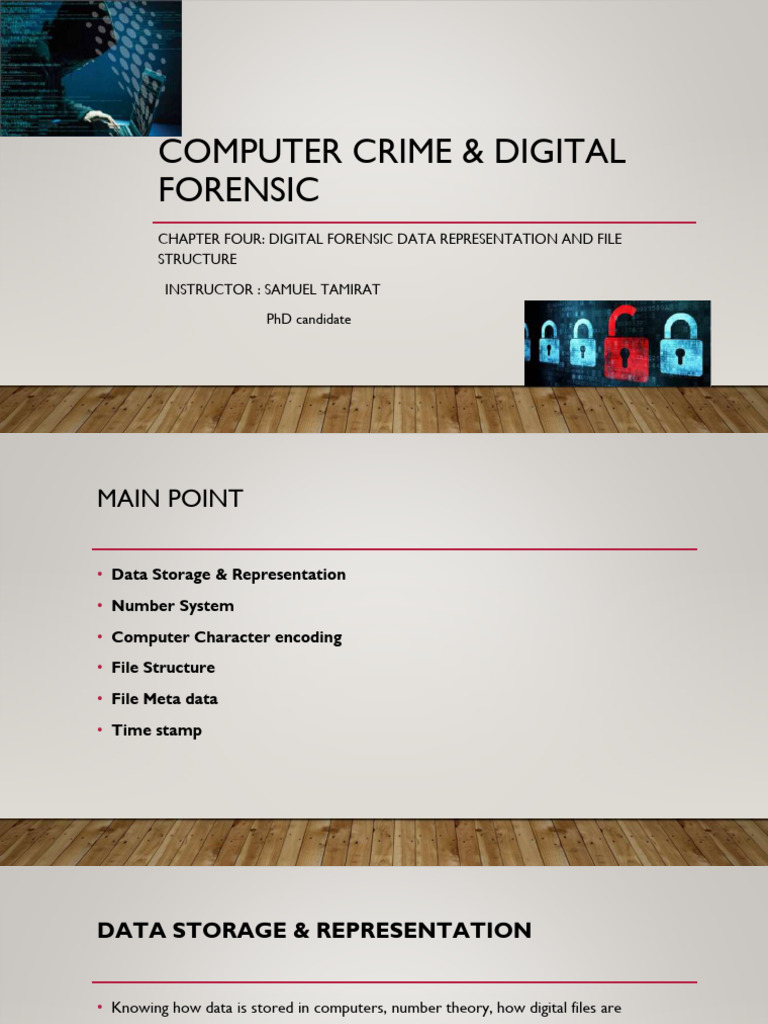 Chapter 4 Digital Forensic Data Representation & File Structure | PDF ...