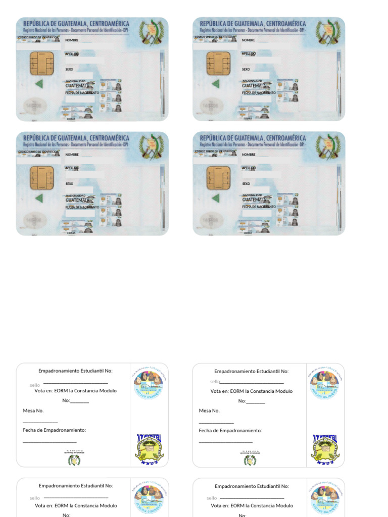 1 Modelo de Dpi Gobierno Escolar 2024 | PDF