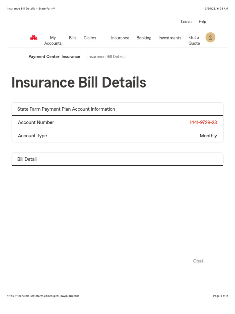 Insurance Bill Details - State Farm® | PDF