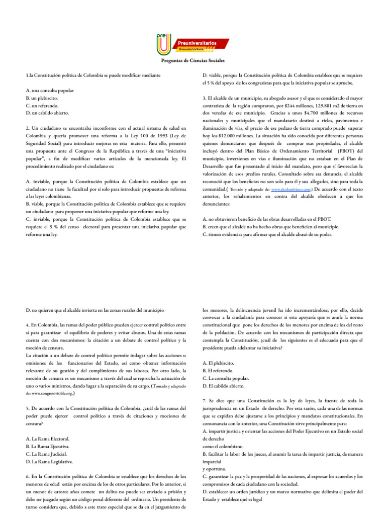 Preu CC | PDF | Ejecutivo (gobierno) | Judicaturas