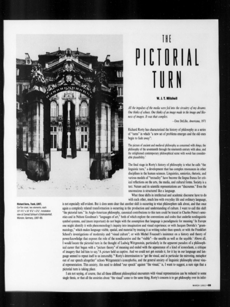 W. J. T. Mitchell-The Pictorial Turn | PDF
