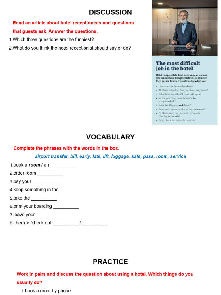 At The Hotel (Problem) | PDF