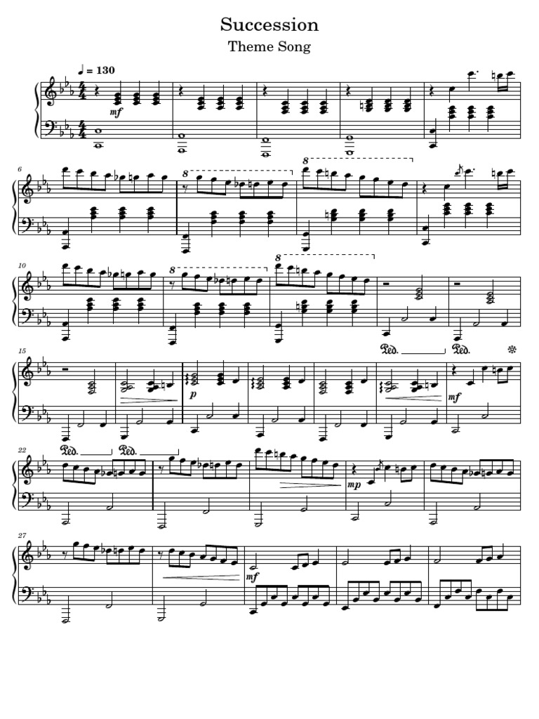 Succession Title Theme Nicholas Britell | PDF