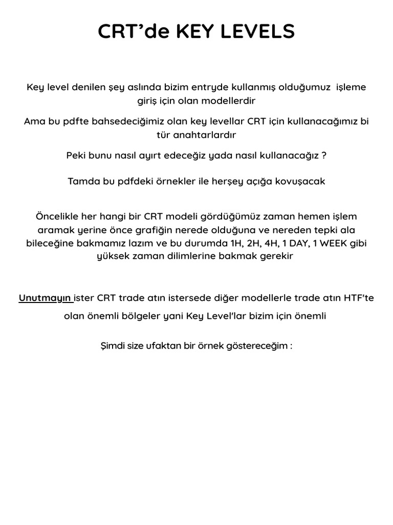 CRT Key Levels Ders 2 | PDF