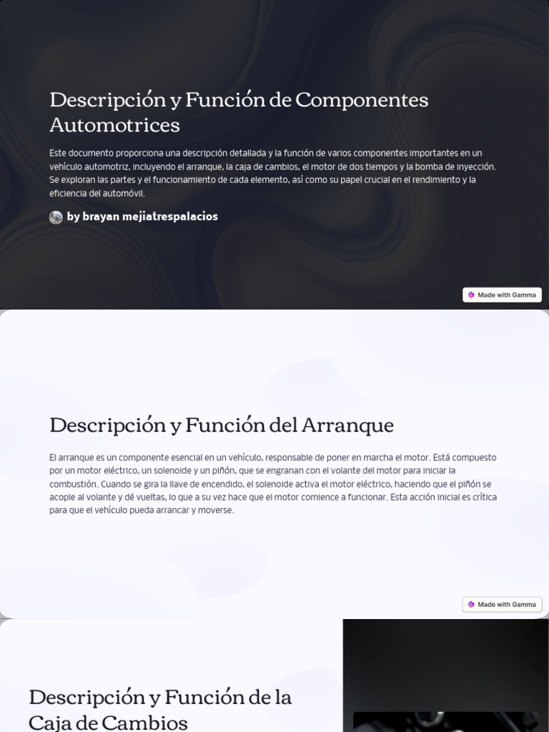 Descripcion-y-Funcion-de-Componentes-Automotrices (1) | PDF | Inyección ...
