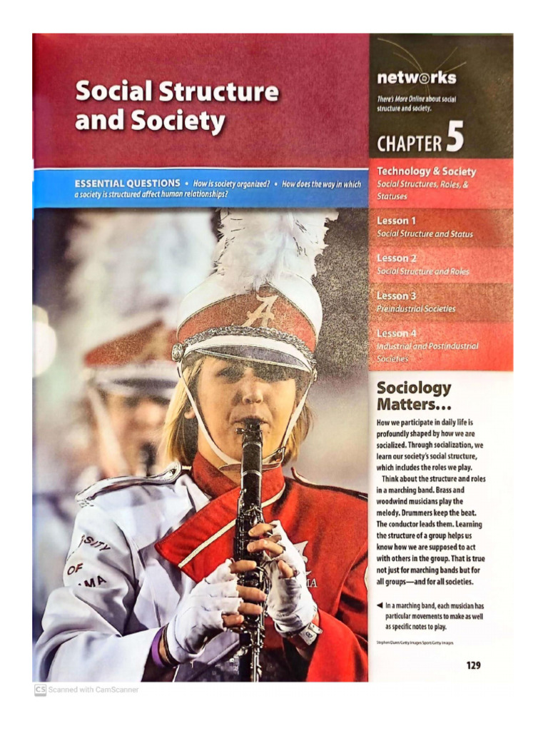 SOCIOLOGY Chapter 5 - Social Structure & Society | PDF