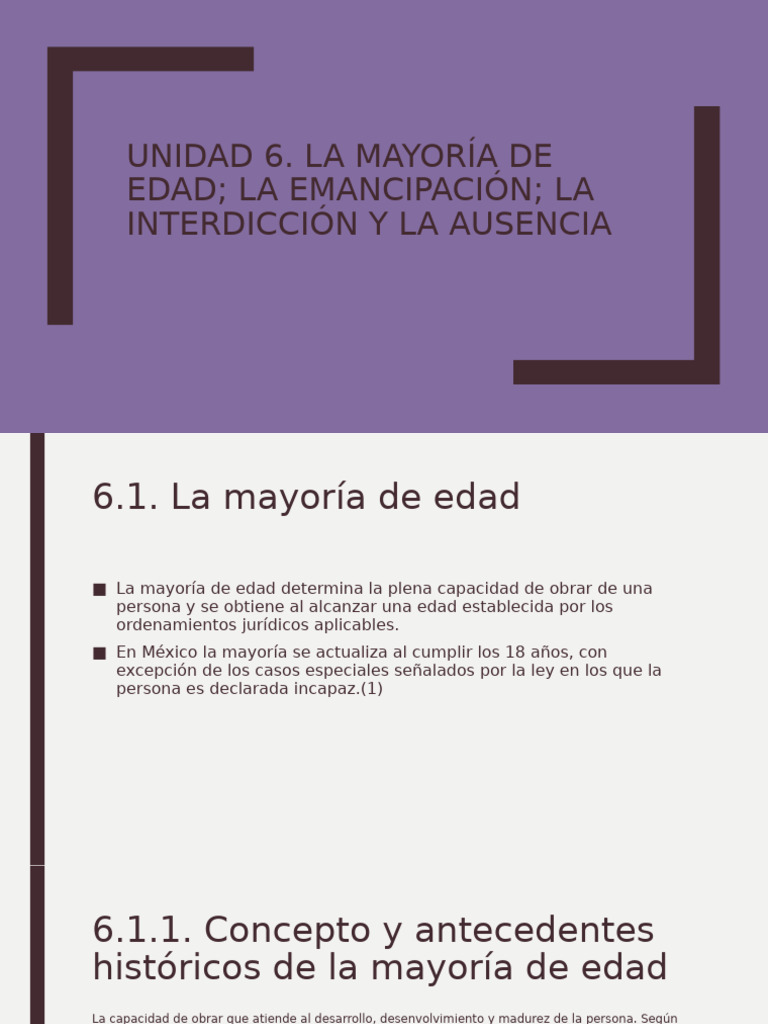 Mayoría de Edad y Emancipación en México | PDF | México | Derechos