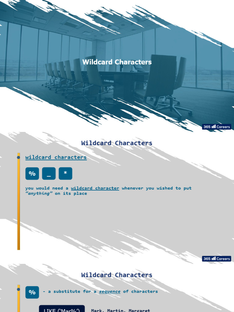 24.1 Wildcard Characters PDF | PDF