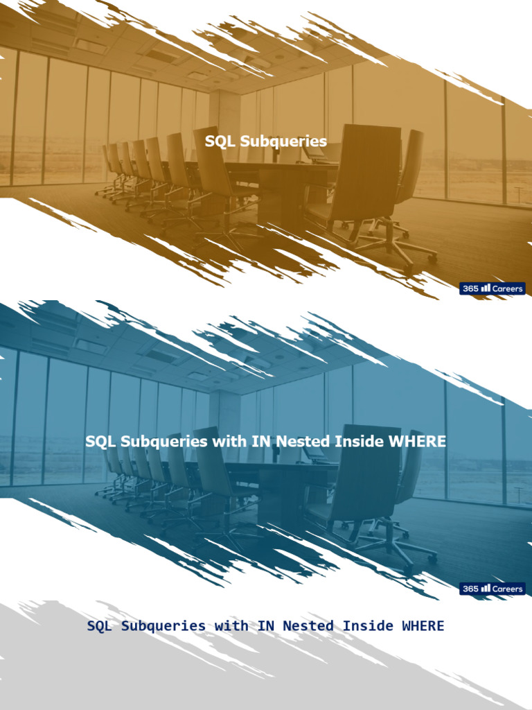 1.1 Subqueries IN WHERE PDF | PDF | Databases | Data Management