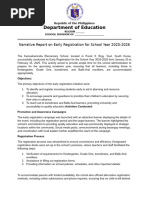 Narrative Report in Early Registration | PDF | Behavior Modification ...