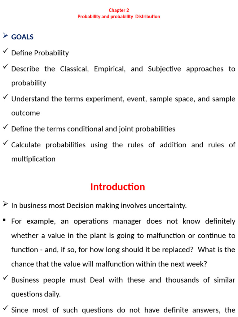 Probability PPT 111 | PDF | Probability Distribution | Random Variable