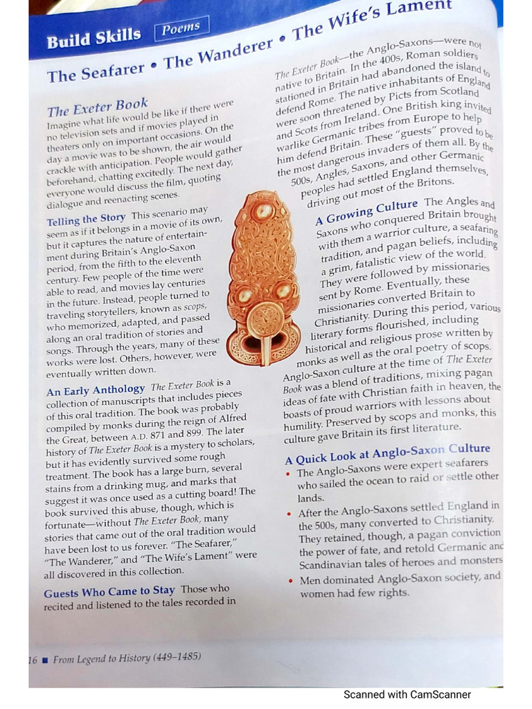 Anglo-Saxon Elegy Poems | PDF