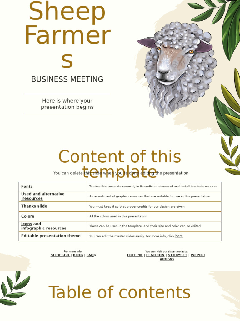 Sheep Farming Business Meeting Guide | PDF | Planets | Saturn