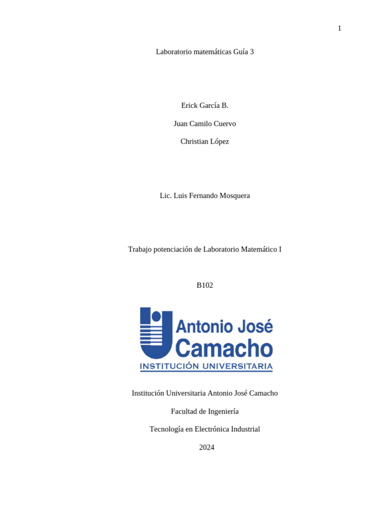 Lab Mat 3final | PDF | Función (Matemáticas) | Variable (Matemáticas)