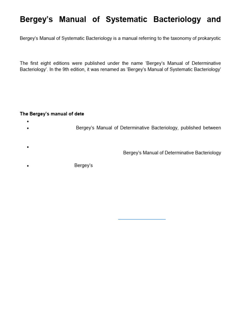 Overview of Bergey's Bacteriology Manual | PDF | Bacteria | Gram ...